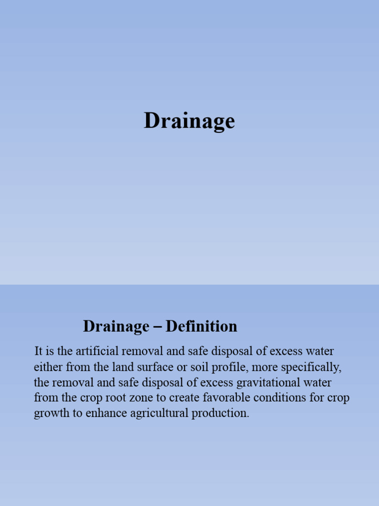 Drainage | PDF | Soil | Drainage