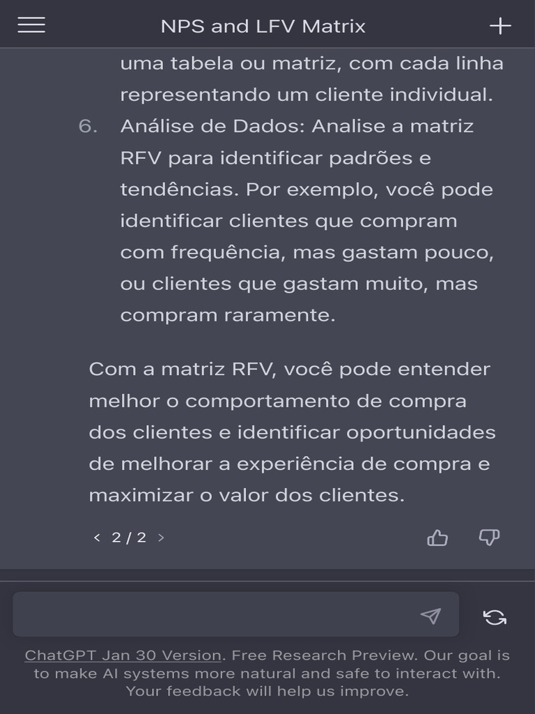 NPS and LFV Matrix | PDF