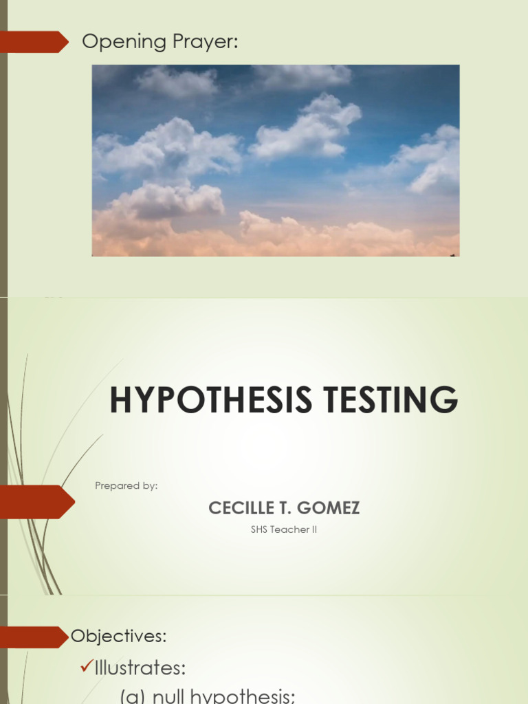 4 1 Hypothesis-Testing | PDF
