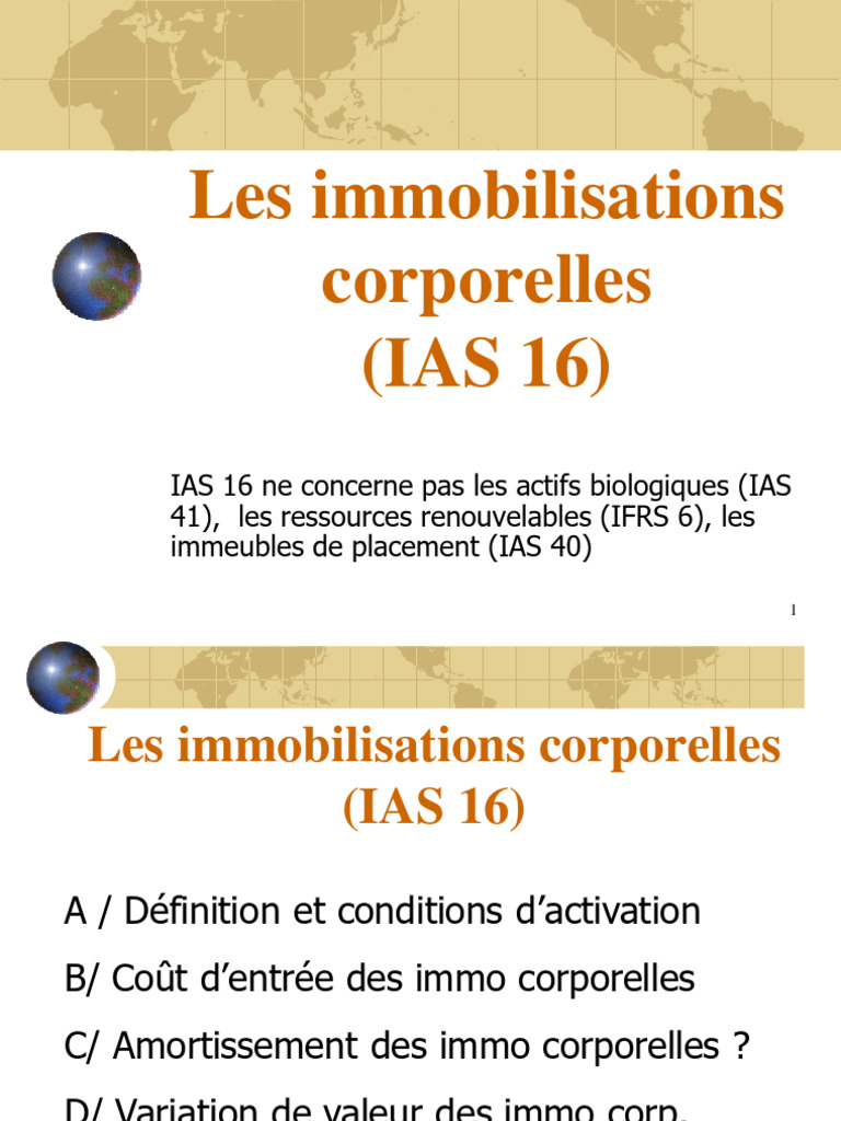 1.les Immobilisations Corporelles | PDF