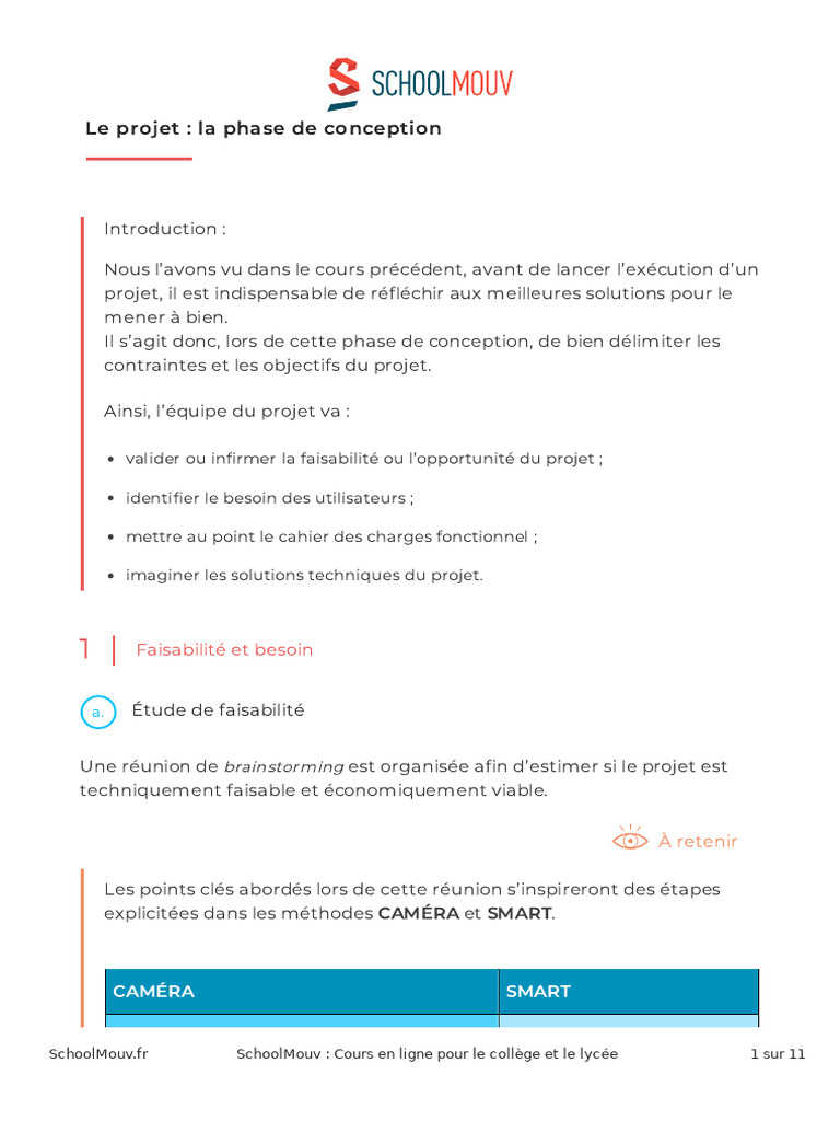 Phase de conception d'un projet | PDF | Évolution de carrière | Ordinateurs