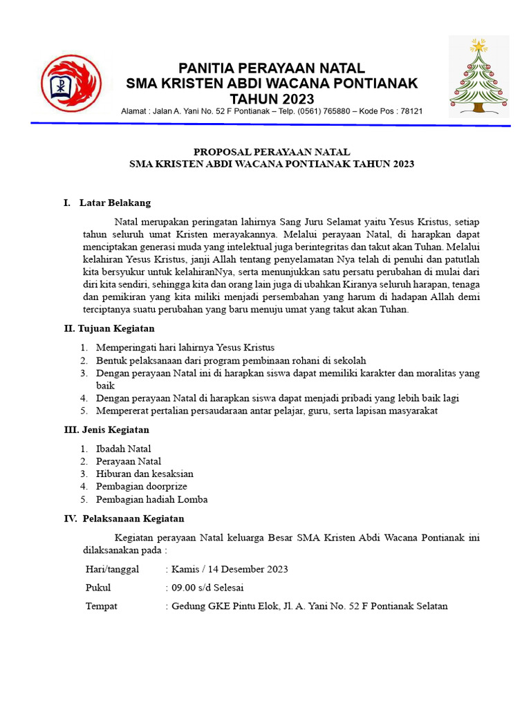 Contoh Proposal Natal | PDF