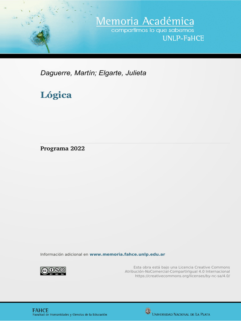 Programa Logica I para Psicologia | PDF | Razonamiento deductivo | Lógica