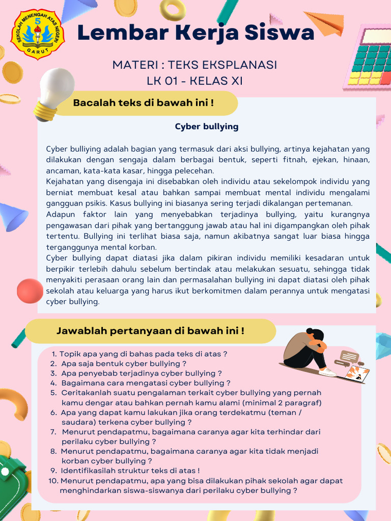 LKPD Teks Eksplanasi XI | PDF