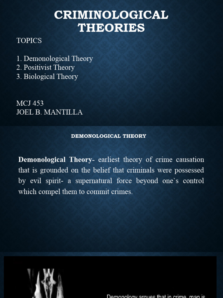 Theories of Crime Causation | PDF