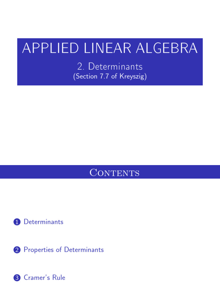 2 - Determinants | PDF | Determinant | Matrix (Mathematics)