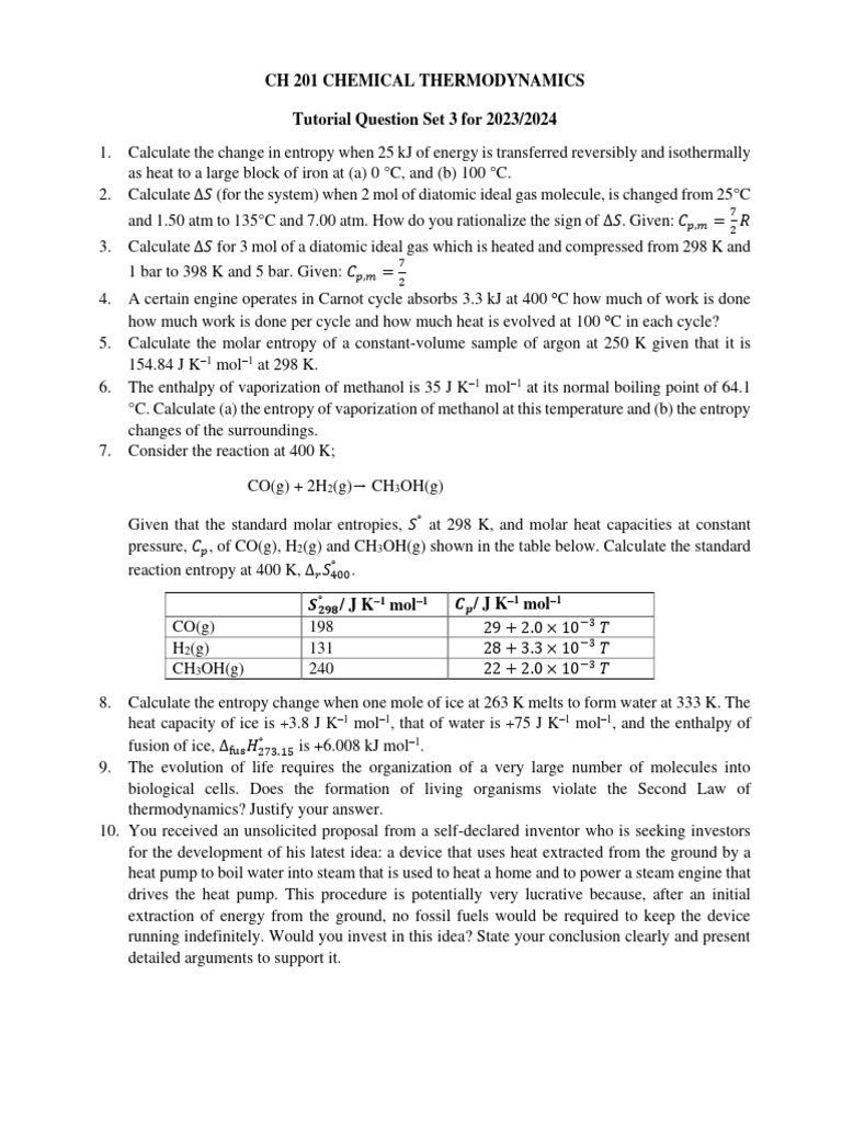 Tutorial Set 3 | PDF