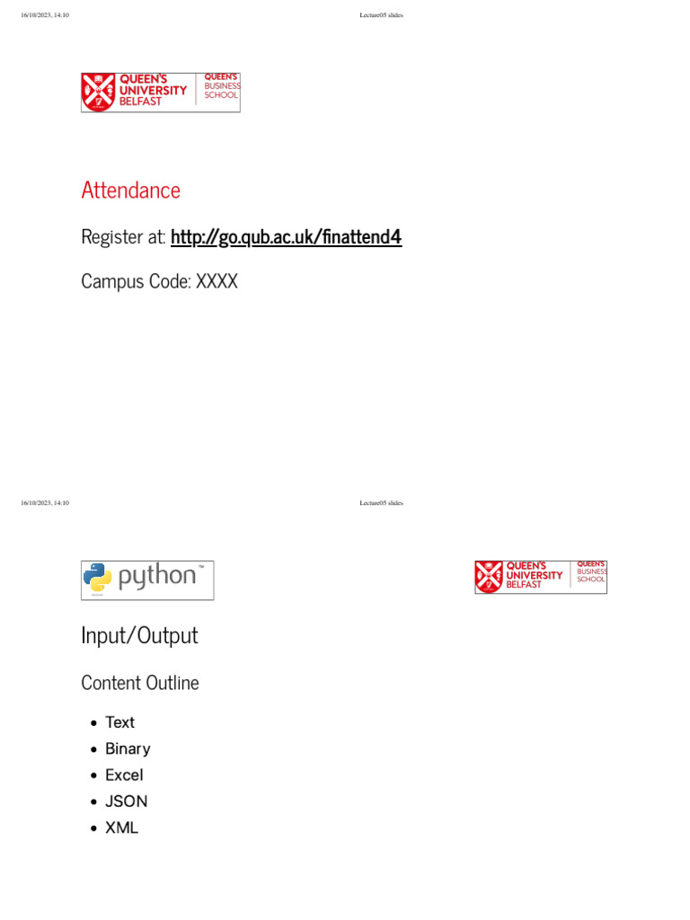 Lecture05 Slides | PDF