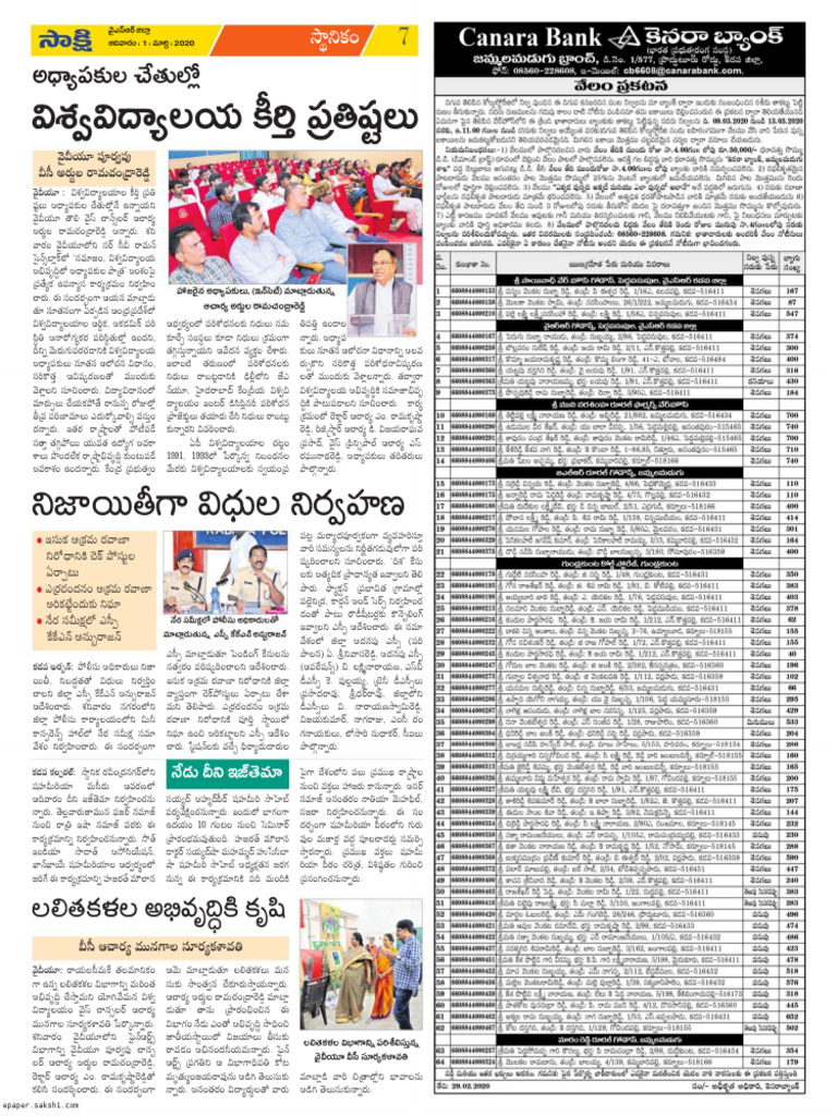 YSR Kadapa District 01 03 2020 Page 1 | PDF