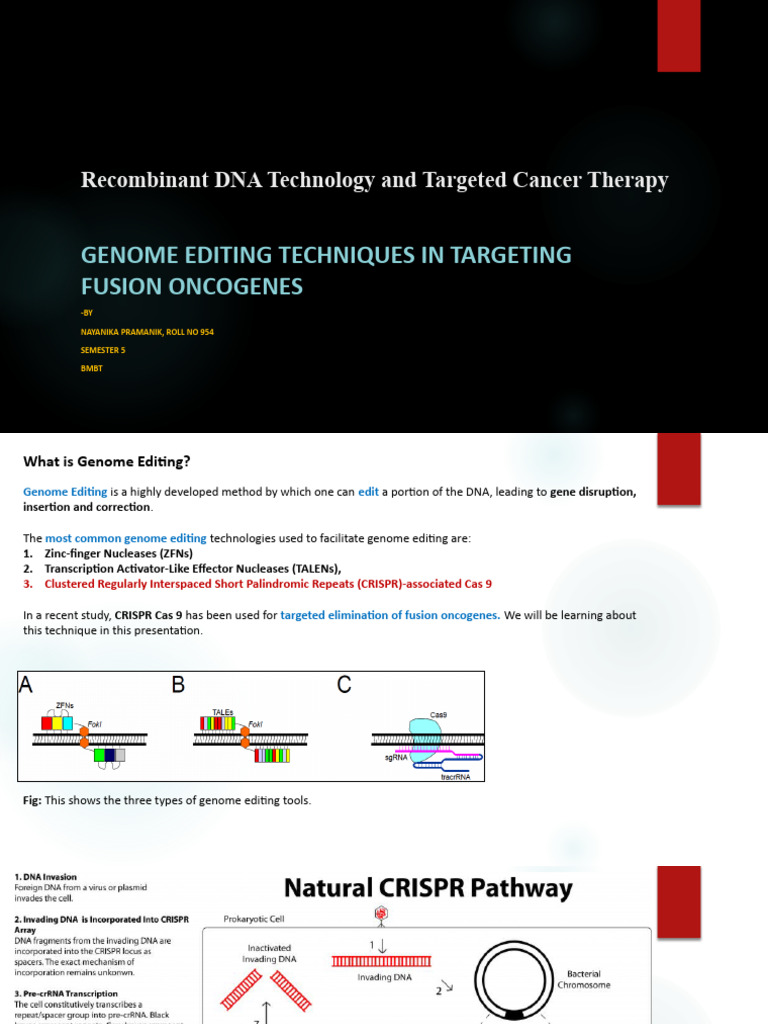 CRISP-R Technique in Editing Fusion Oncogenes | PDF