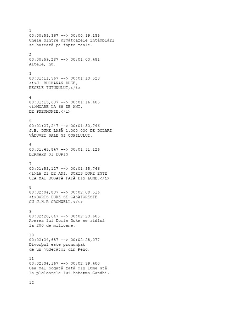 Bernard and Doris (2006) - Scenariu Film | PDF