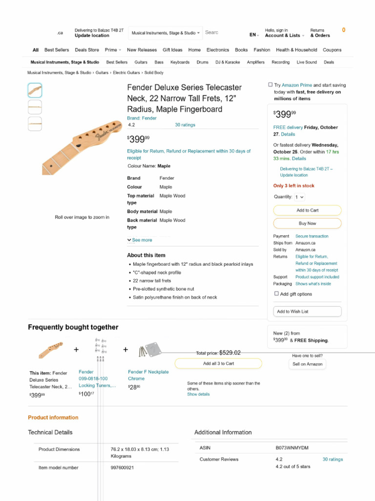 fender-neck telecaster deluxe | PDF