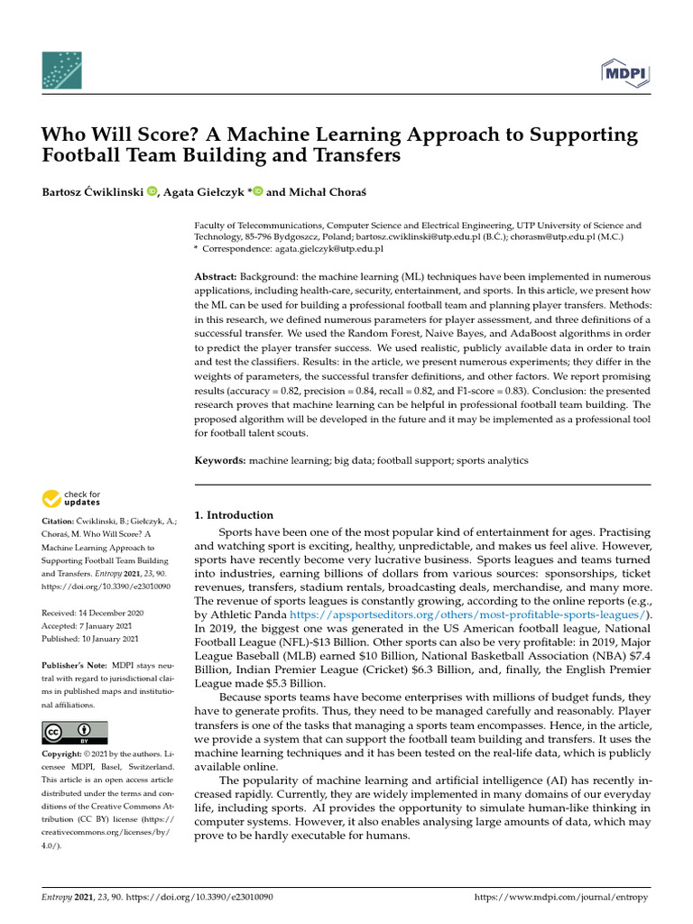 Entropy 23 00090 v3 | PDF | Machine Learning | Cognition