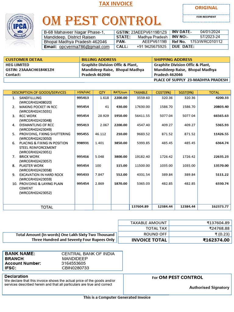 Heg LTD Bill 57 | PDF