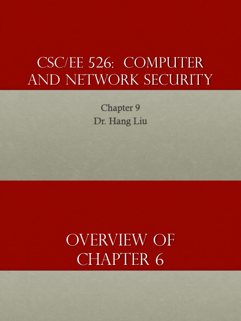 CSC 526 Chapter 9 IPSec Fall 2023 | PDF