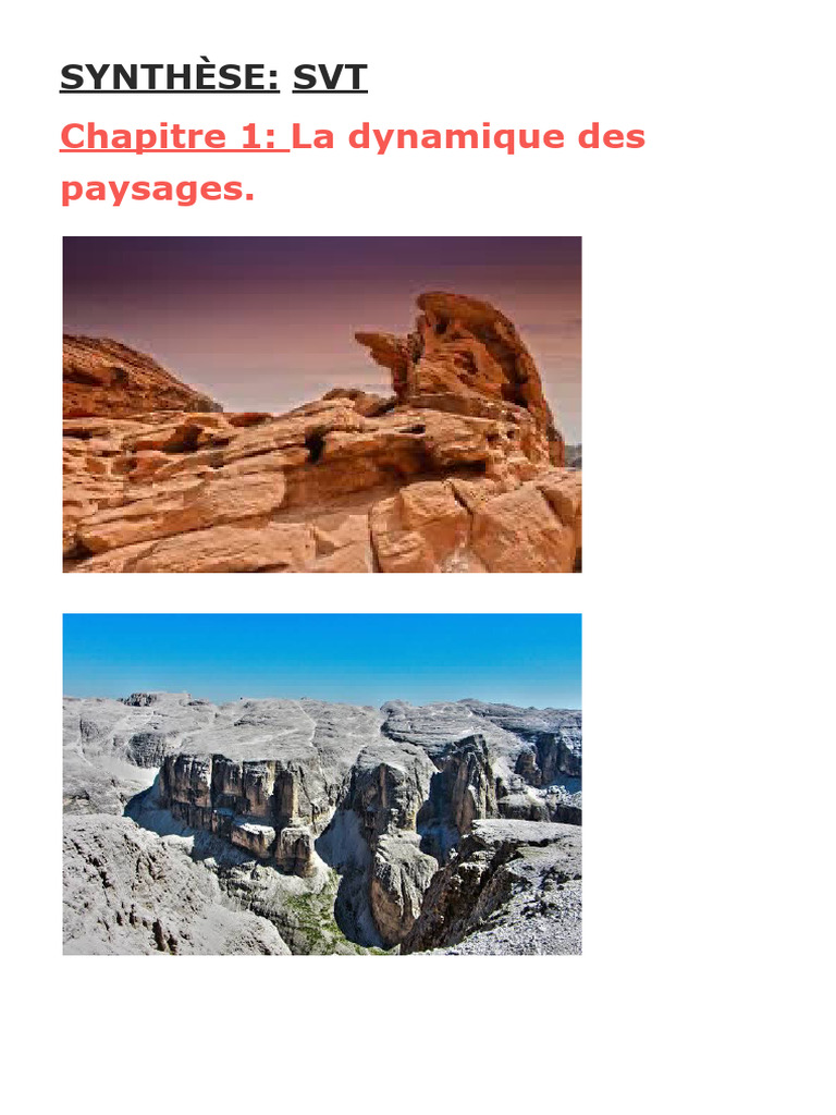 Synthèse SVT | PDF