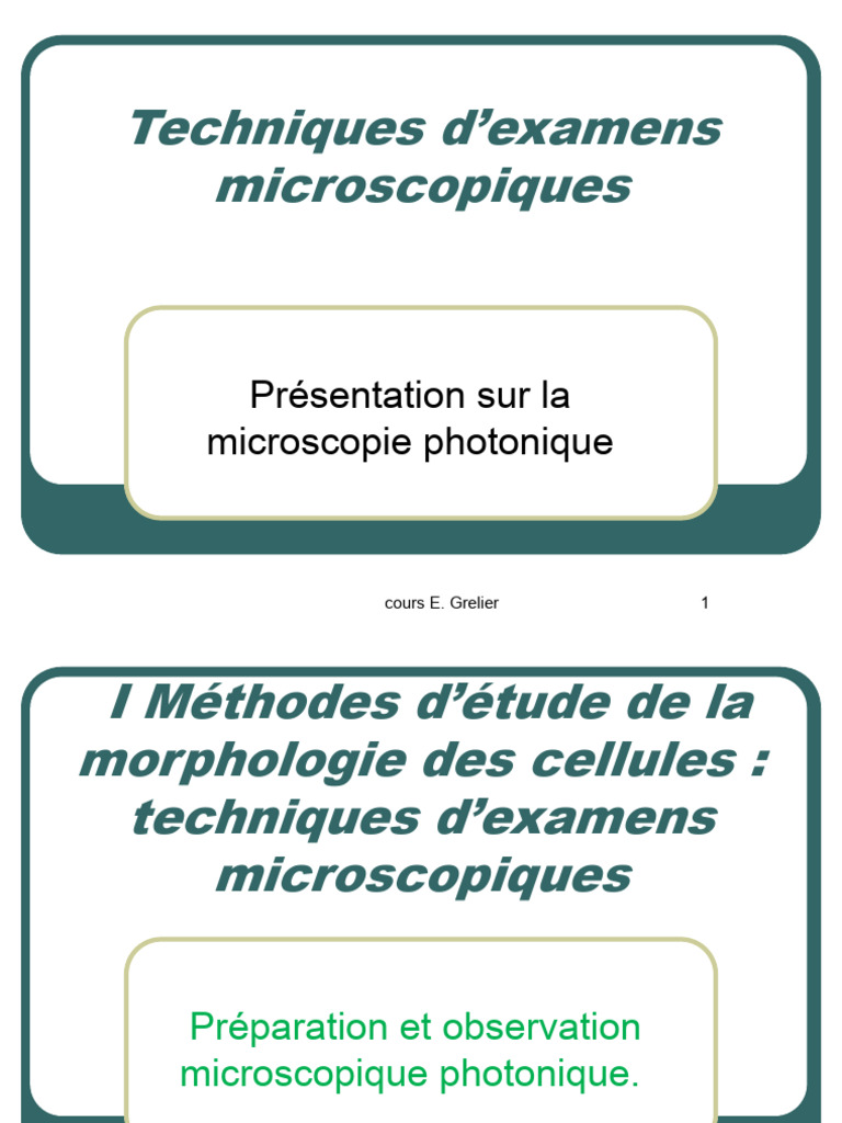 2 Etude Des Cellules en Microscopie Photonique | PDF
