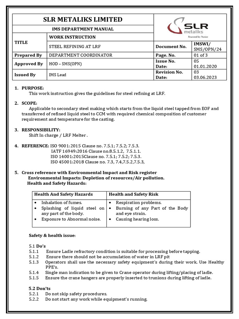 24 Steel Refining at LRF PDF | PDF | Technology & Engineering