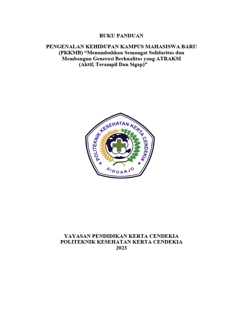 Buku Panduan PKKMB PKC 2023 Benar | PDF