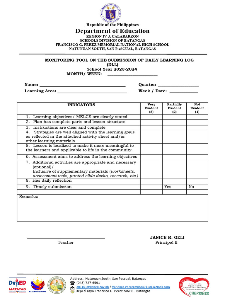 Daily Learning Log Monitoring Tool | PDF