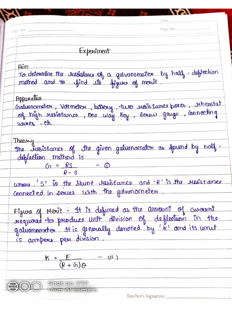 Physics Practical Work Experiment 2 | PDF