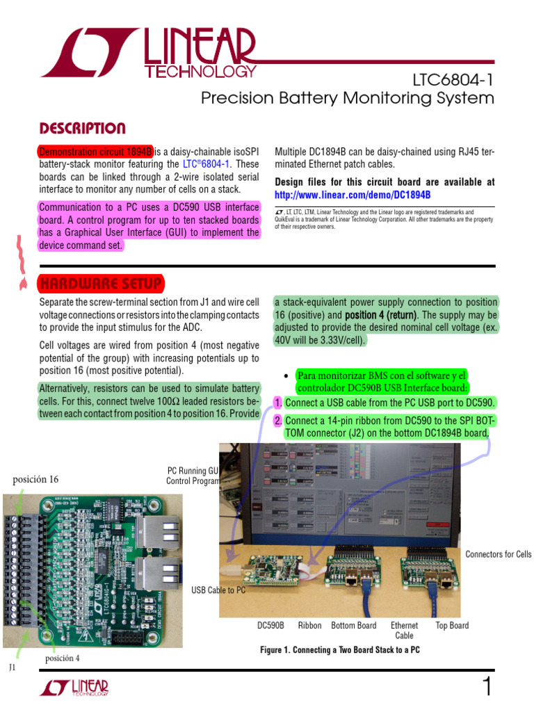 Datasheet Demo Circuit 1894B Con LTC6804-1 | PDF | Usb | Graphical User ...
