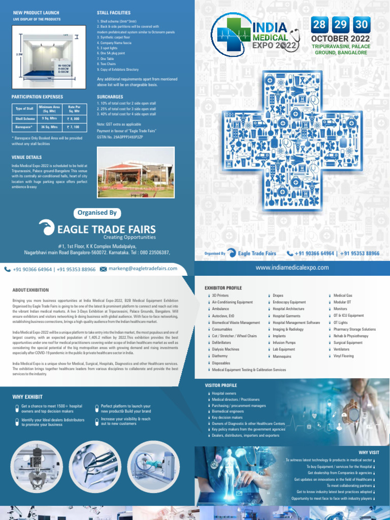 India Medical Expo Brochure 2022 | PDF | Biomedical Engineering | Medical Device