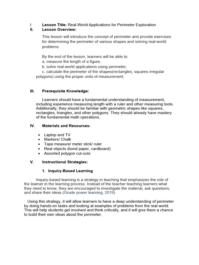 BARRERA Research-Based Lesson Plan | PDF | Learning | Inquiry Based ...