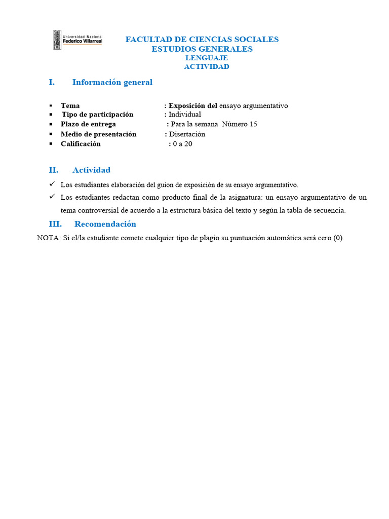 Guion para Disertar El Ensayo Argumentativo | PDF