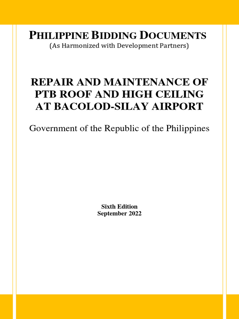 CAAPBSA2022 006 Repair and Maintenance of PTB Roof and High Ceiling at ...