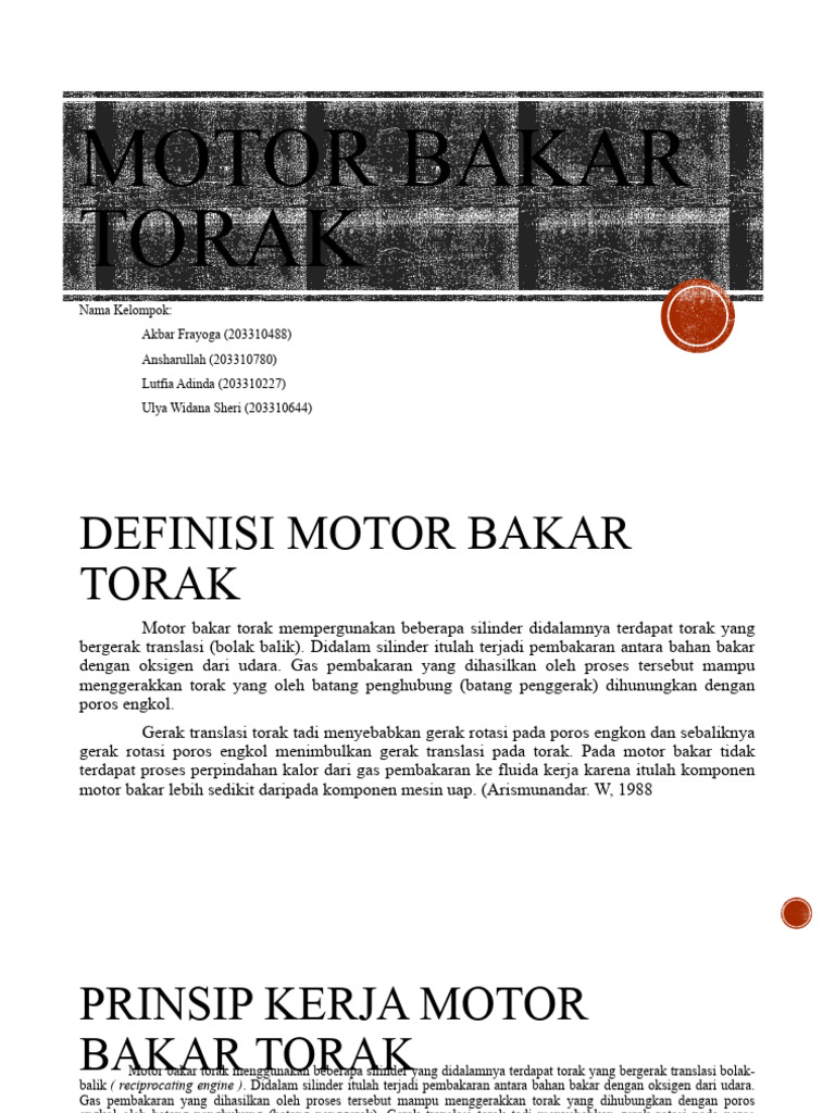 Motor Bakar Torak | PDF