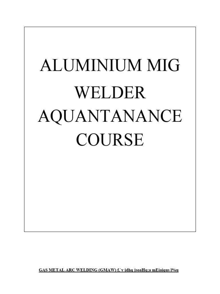 Mig Welding Course | PDF