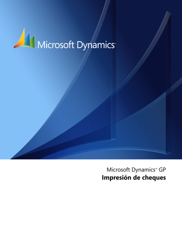 Microsoft Dynamics GP. Impresión de Cheques | PDF