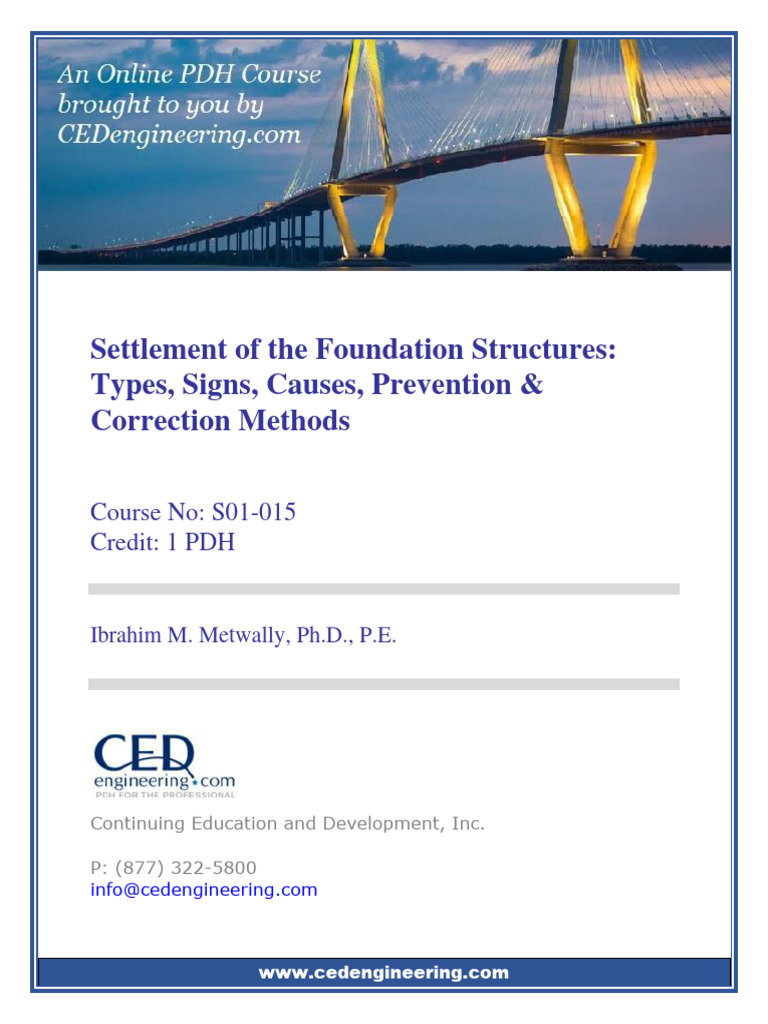 S01-015 - Settlement of The Foundation Structures - US | PDF