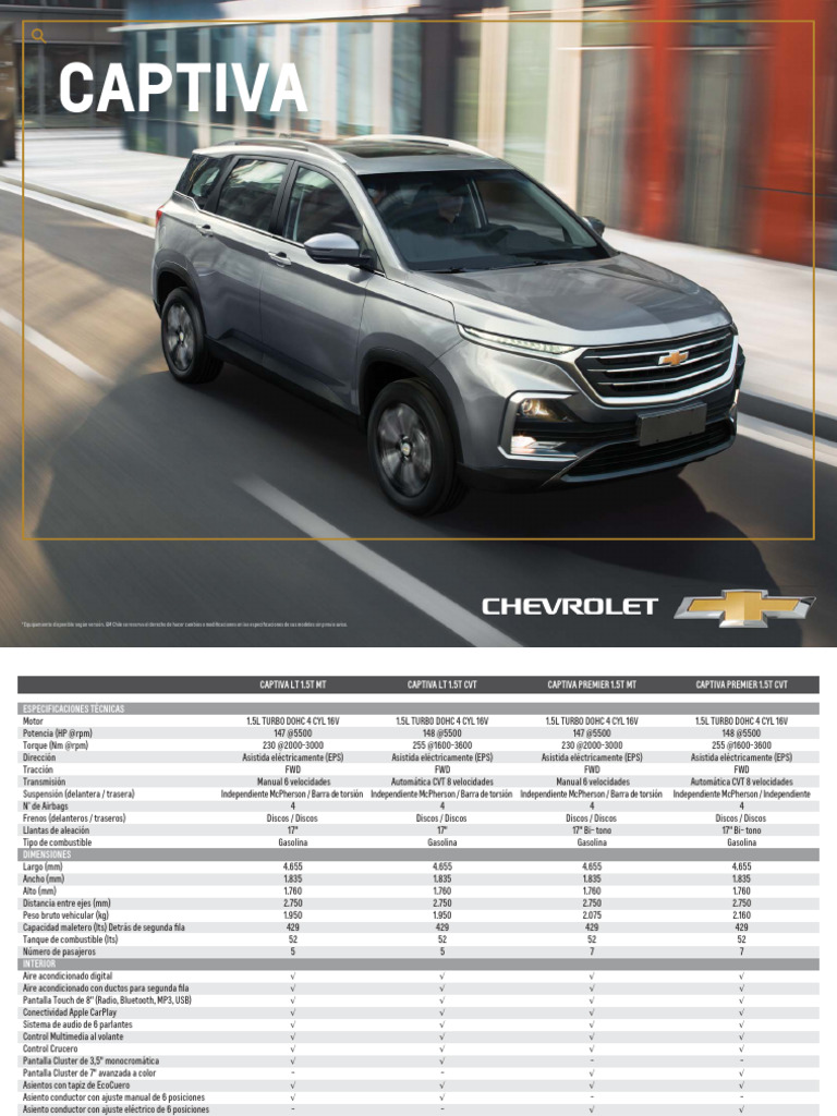 Captiva Turbo | PDF | Carros deportivos | Transporte