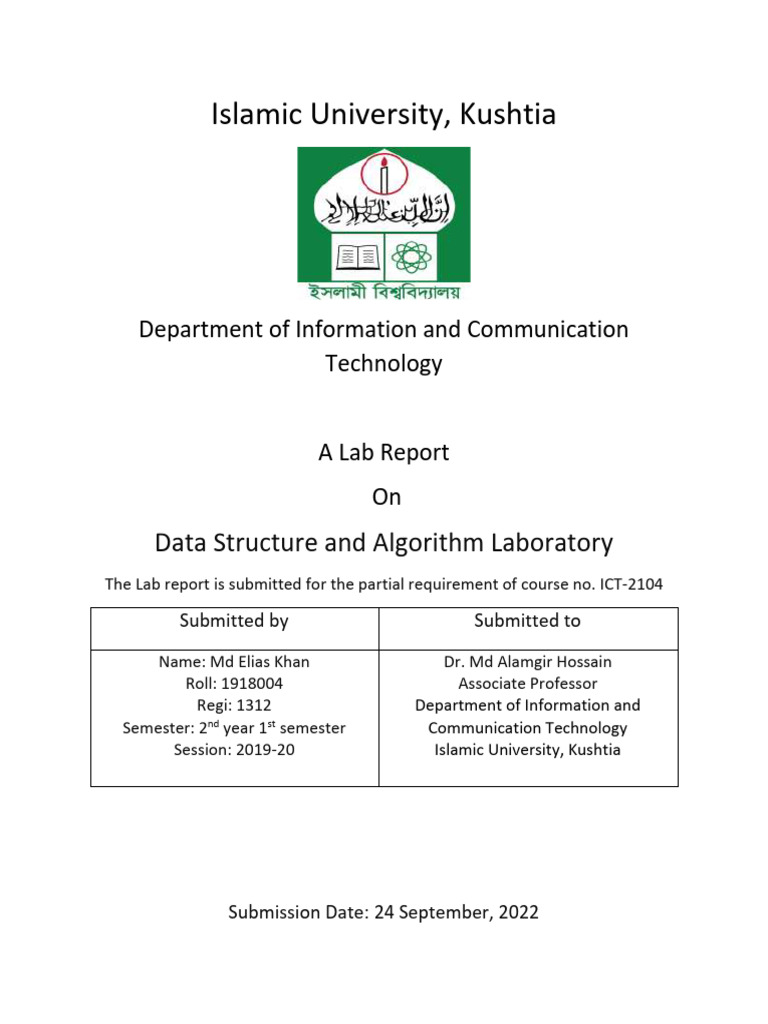 Data Structures and Algorithm Lab | PDF | Computer Science | Computer ...