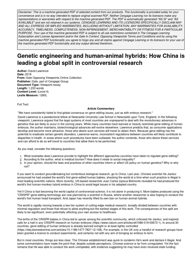 Genetic Engineering and Humana | PDF | Genetic Engineering