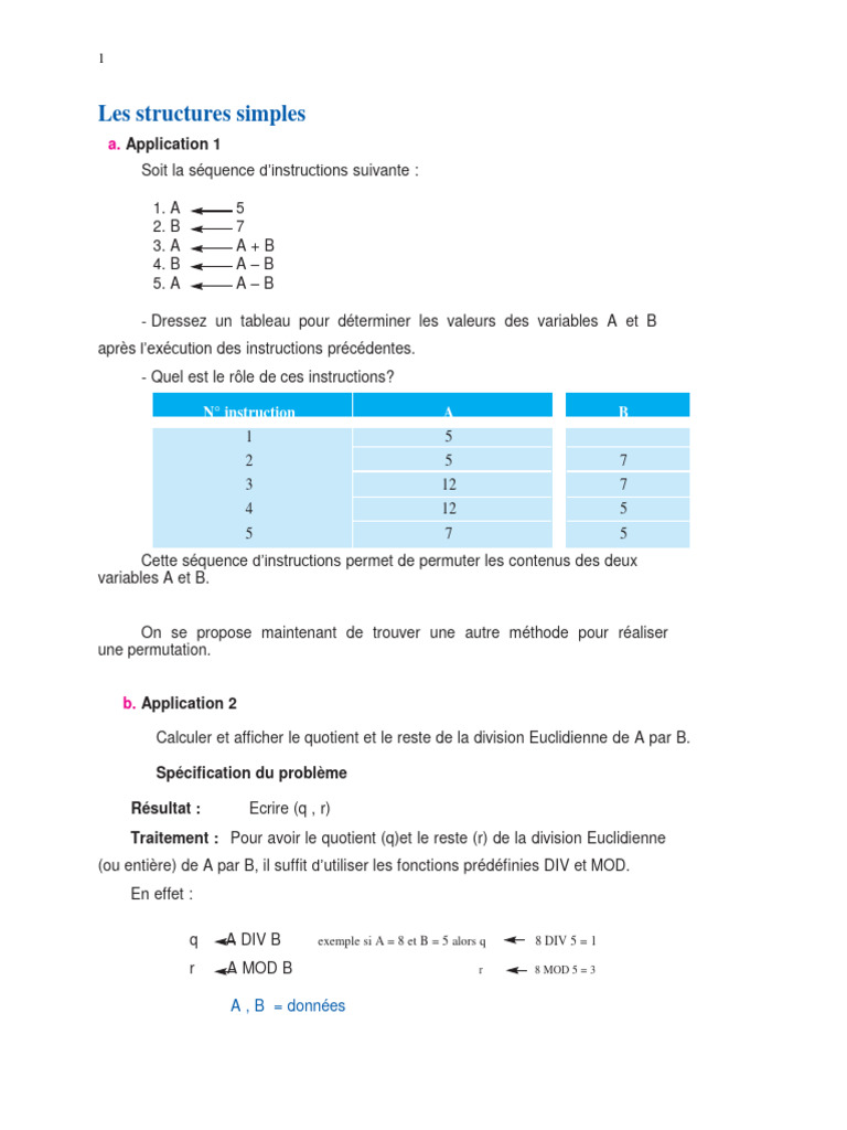 Algo TP | PDF | Division | Mathématiques