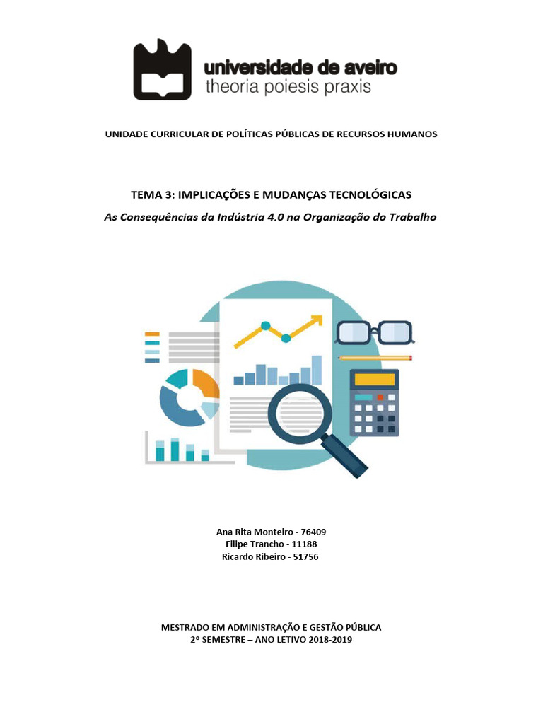 Implicações e Mudanças Tecnológicas - Tema 3 PPRH - Ana Rita Monteiro ...