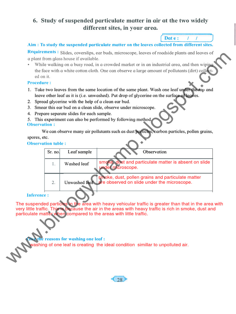 Study of Suspended Particulate Matter in Air at The Two Widely ...