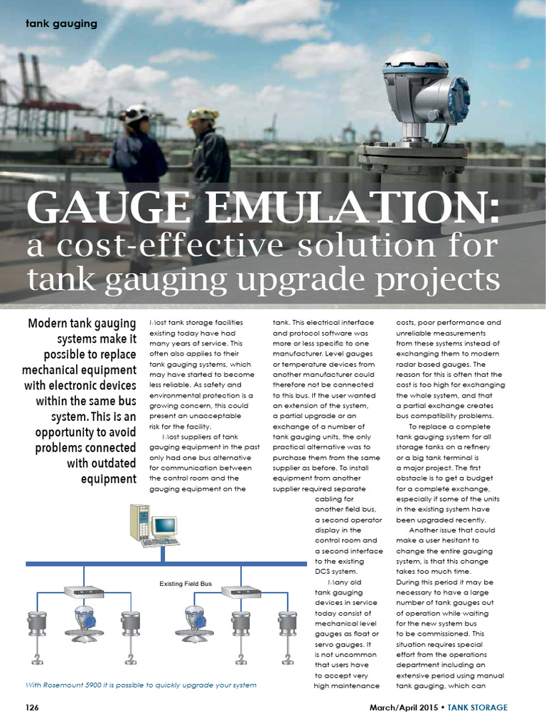 Article Gauge Emulation - A Cost Effective Solution For Tank Gauging ...