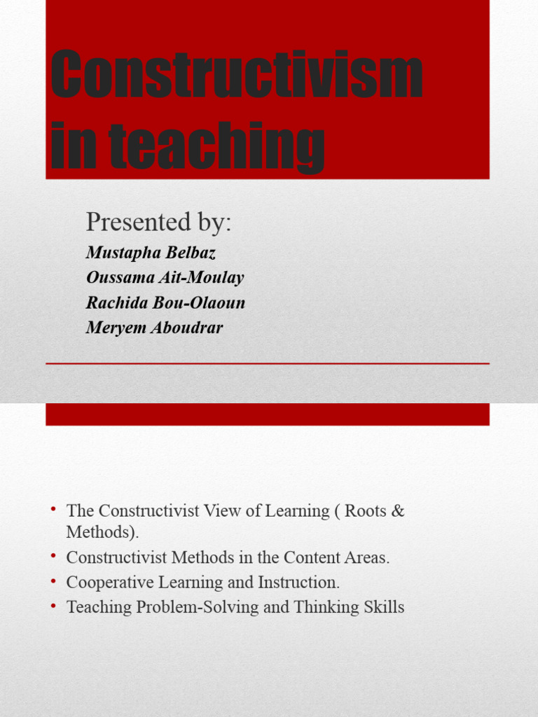 Constructivism in Teaching | PDF