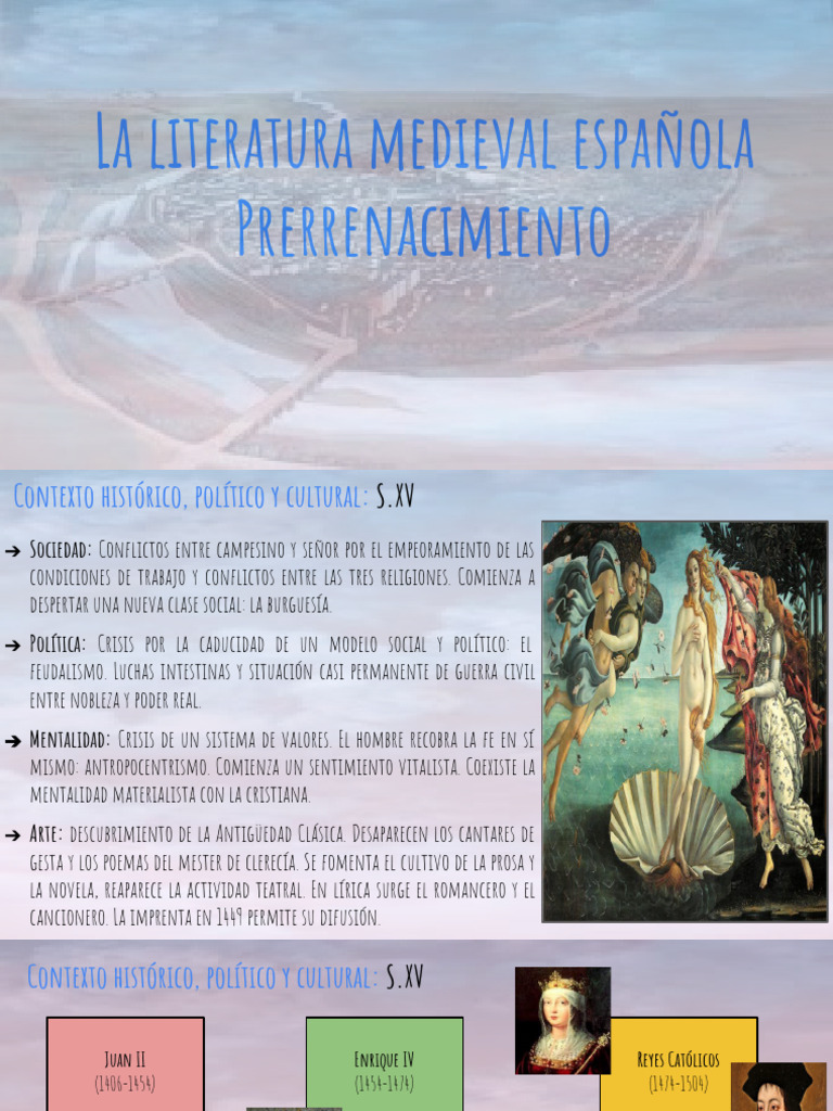 La literatura medieval española - Prerrenacimiento (3) (3) | PDF