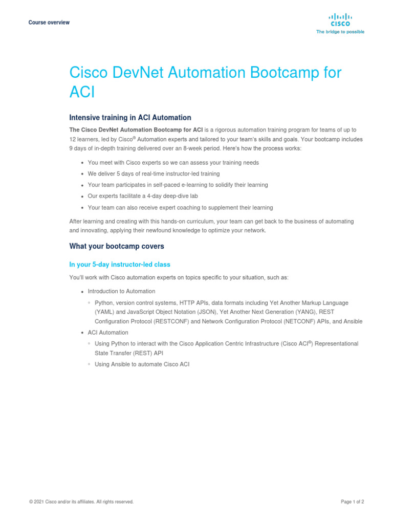 Devnet Automation Bootcamp Aci Automation | PDF | Json | Representational State Transfer