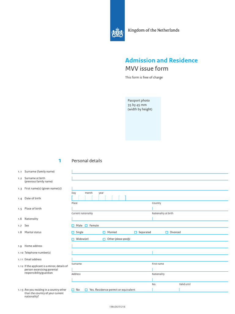 MVV Issue Form BOS | PDF