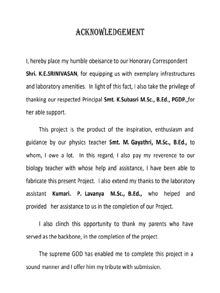 Acknowledgement Physics 2 | PDF