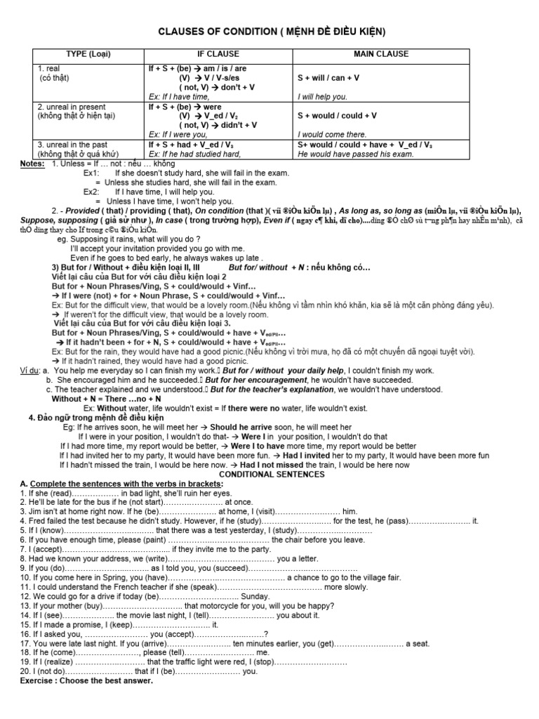 Clauses of Condition | PDF