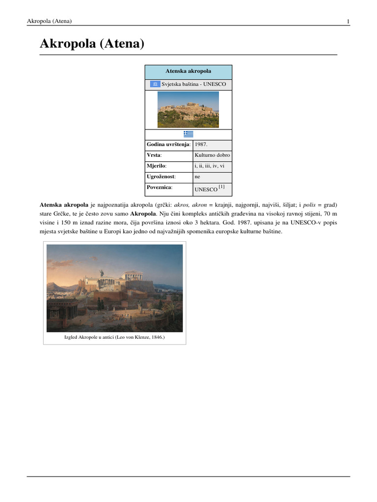 Akropola (Atena) | PDF
