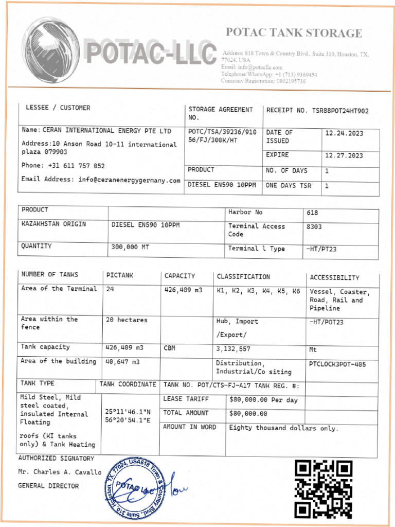 En590 10PPM TSR For 1 Day | PDF
