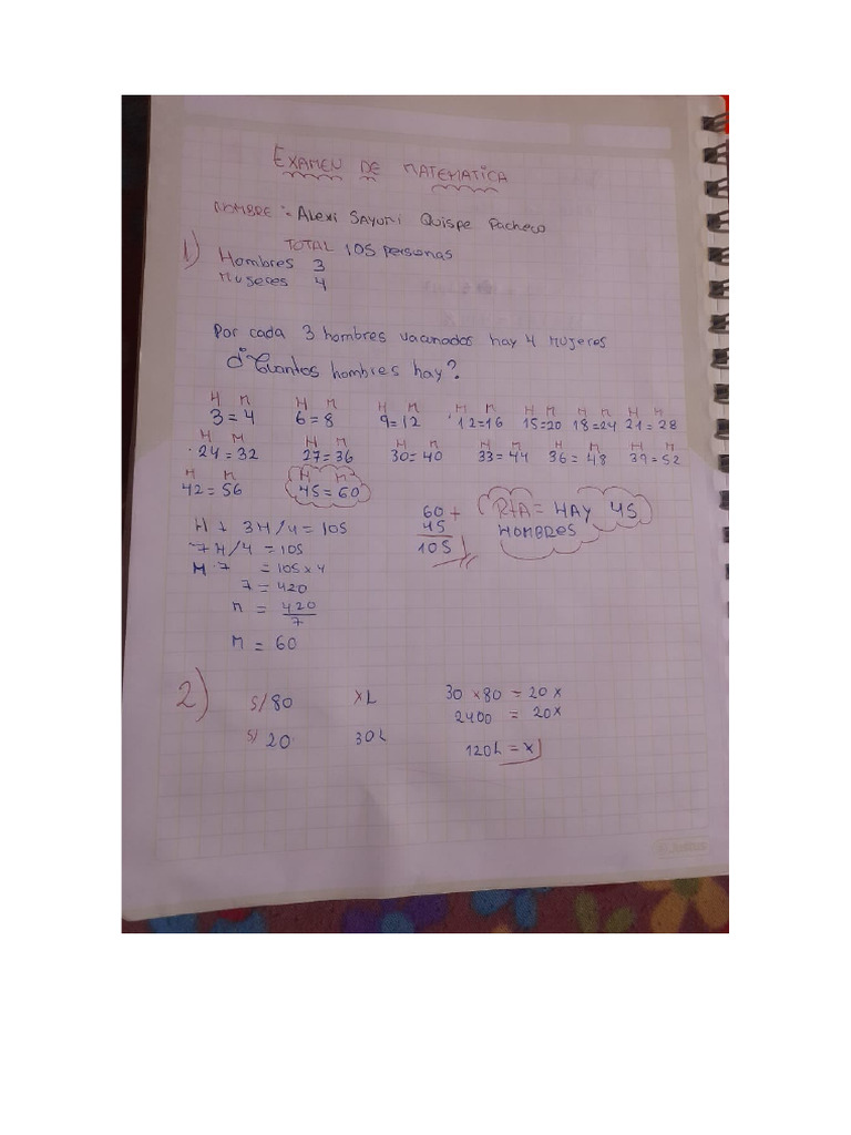 EXamen de Matematica | PDF